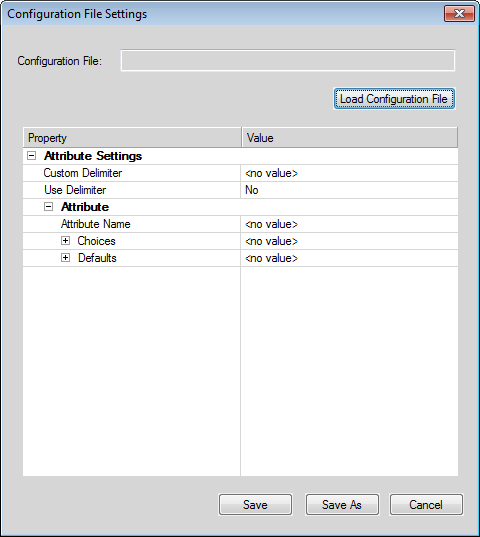 Configuration file editor