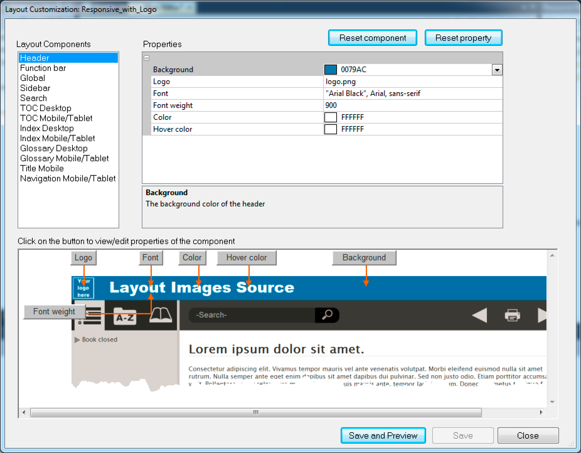 Customize the Layout